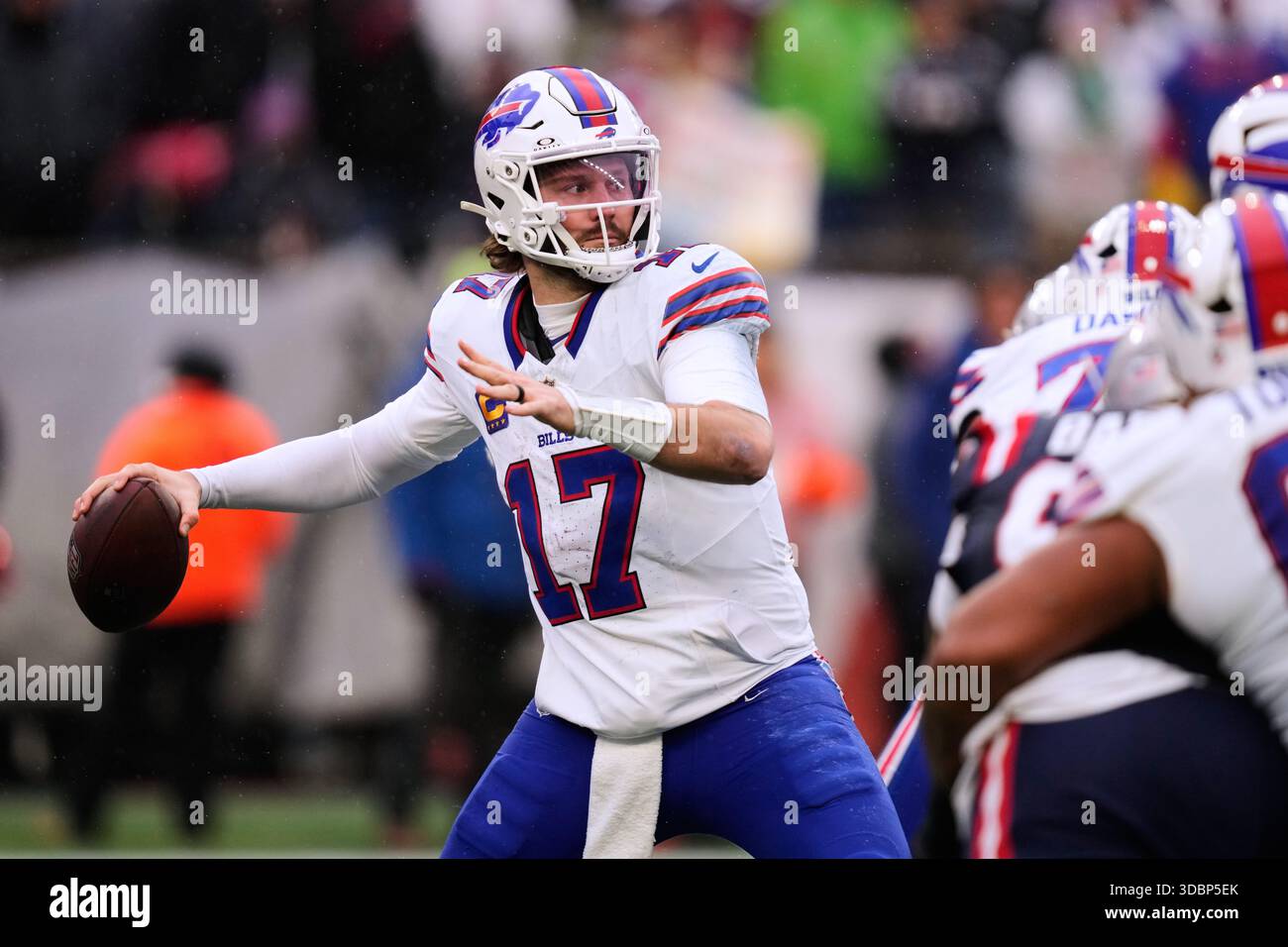 Buffalo Bills quarterback Josh Allen (17) during an NFL football game ...