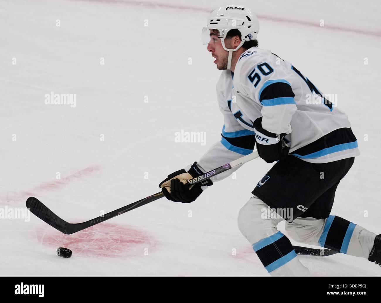 Utah Mammoth defenseman Sean Durzi during an NHL hockey game, Tuesday ...