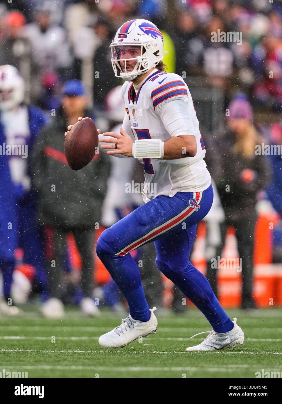 Buffalo Bills quarterback Josh Allen (17) during an NFL football game ...