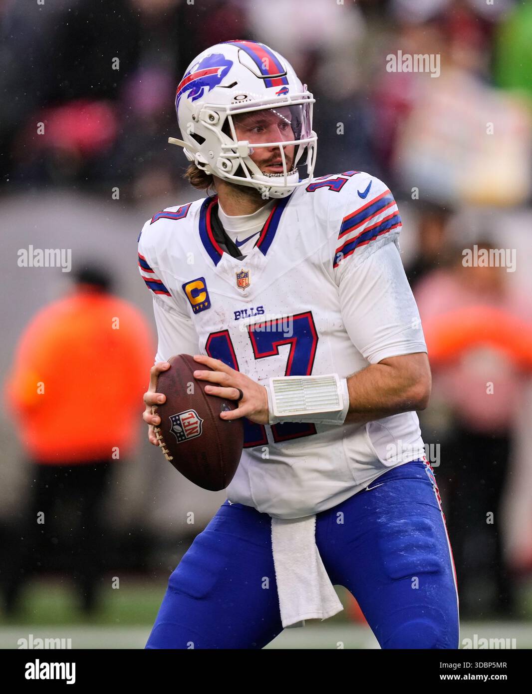 Buffalo Bills quarterback Josh Allen (17) during an NFL football game ...