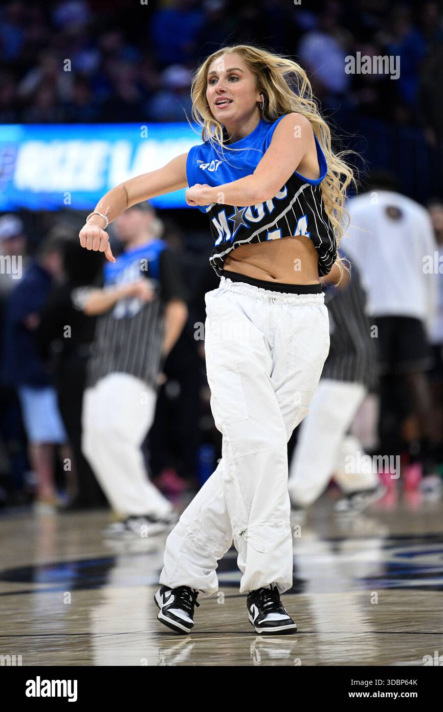 Orlando Magic dancers perform during the second half of an NBA Cup ...