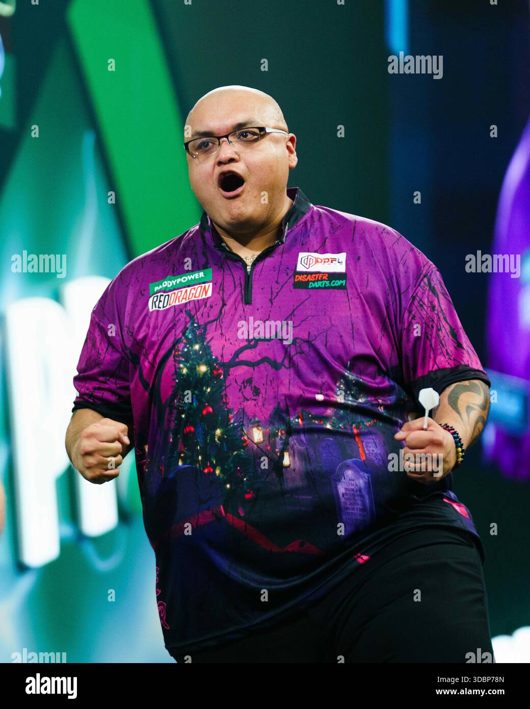 Adam Sevada celebrating winning the match between Matt Campbell and ...