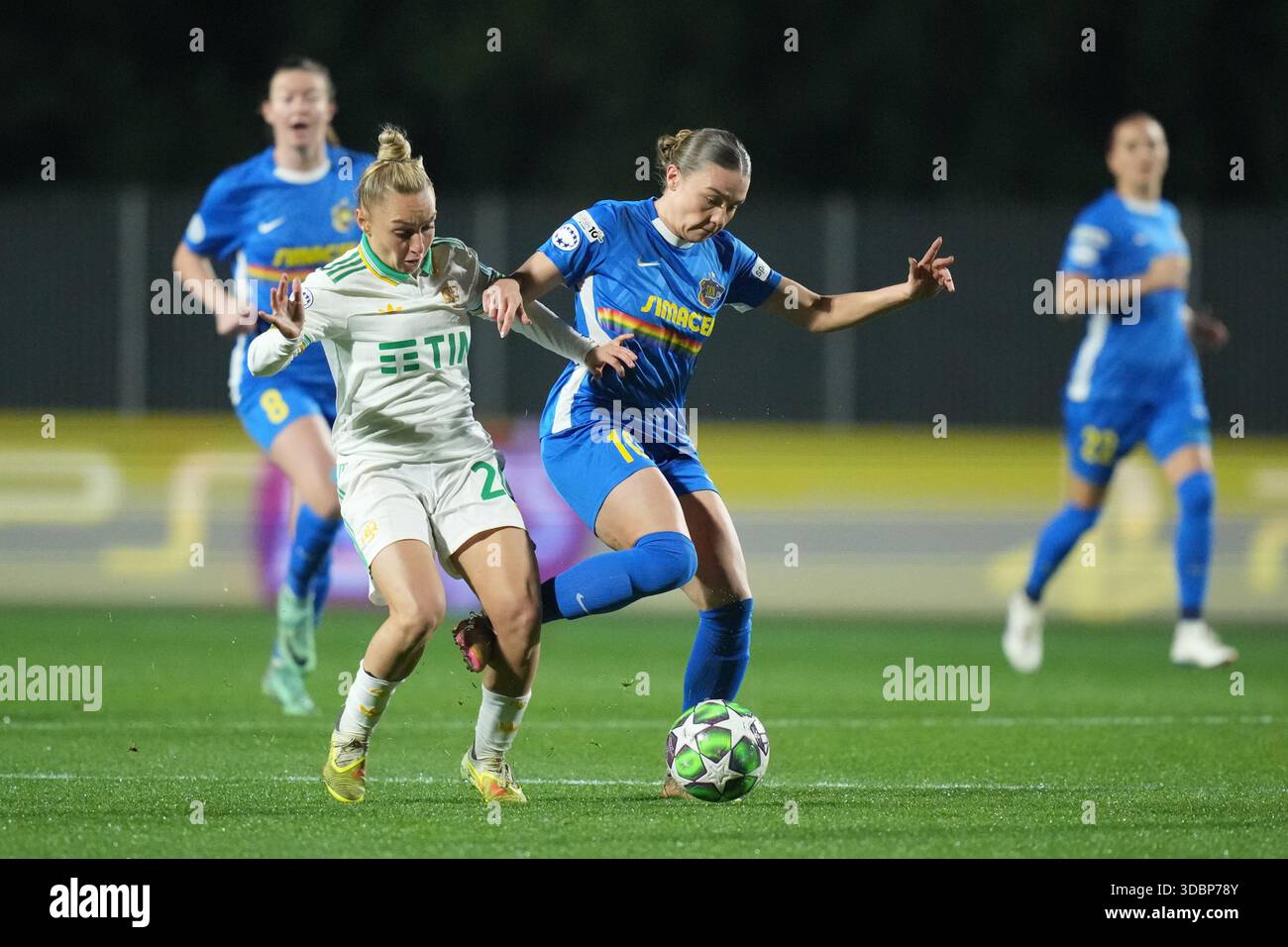 AS Roma's Giada Greggi St. Polten's Fanni Nagy during the Uefa Women’s ...