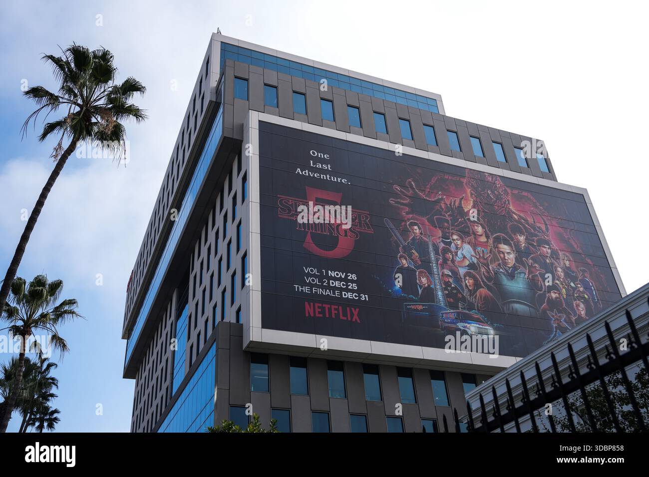 A Netflix billboard advertising "Stranger Things" is displayed on a ...