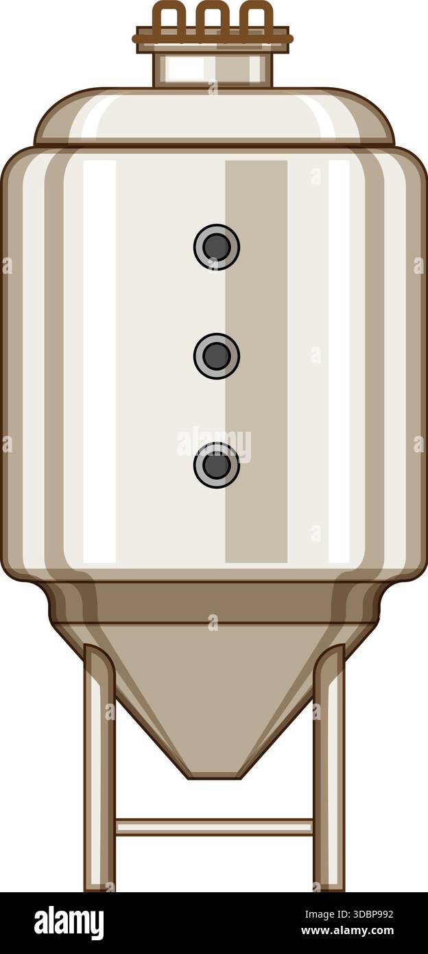 Stainless steel fermentation tank wine Stock Vector Images - Alamy