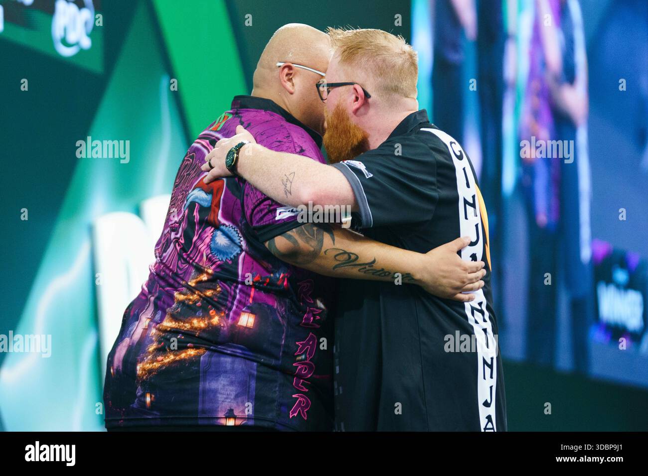 Adam Sevada and Matt Campbell shaking hands after the match between ...