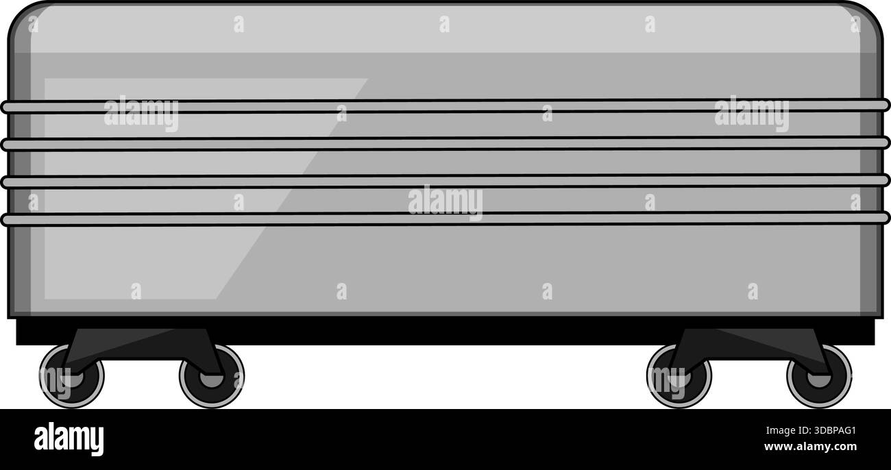 Freight train wagon transporting goods for cargo delivery Stock Vector ...
