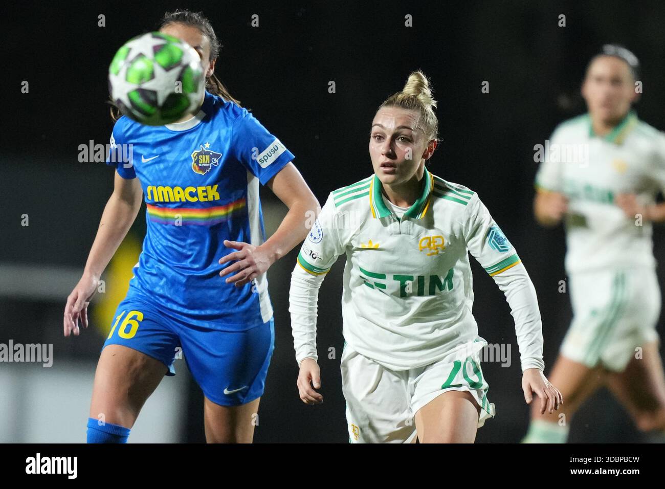 St. Polten's Fanni Nagy AS Roma's Giada Greggi during the Uefa Women’s ...