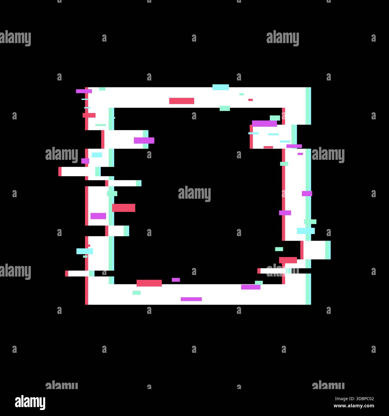 Vibrant digital glitch effect colorful Stock Vector Images - Alamy