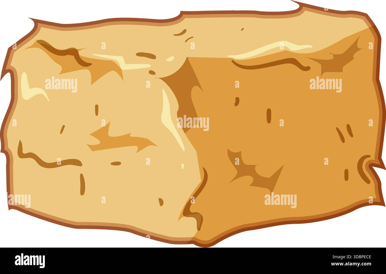 Dry hay bale block vector cartoon illustration Stock Vector Image & Art ...