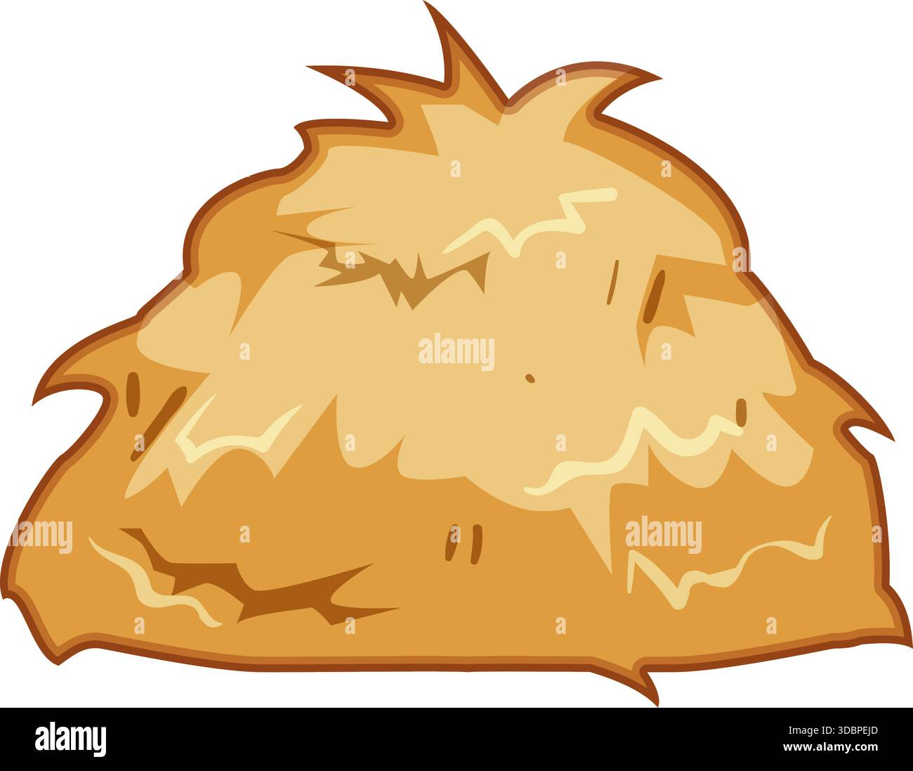 Haystack pile cartoon traditional farm element illustrating agriculture ...