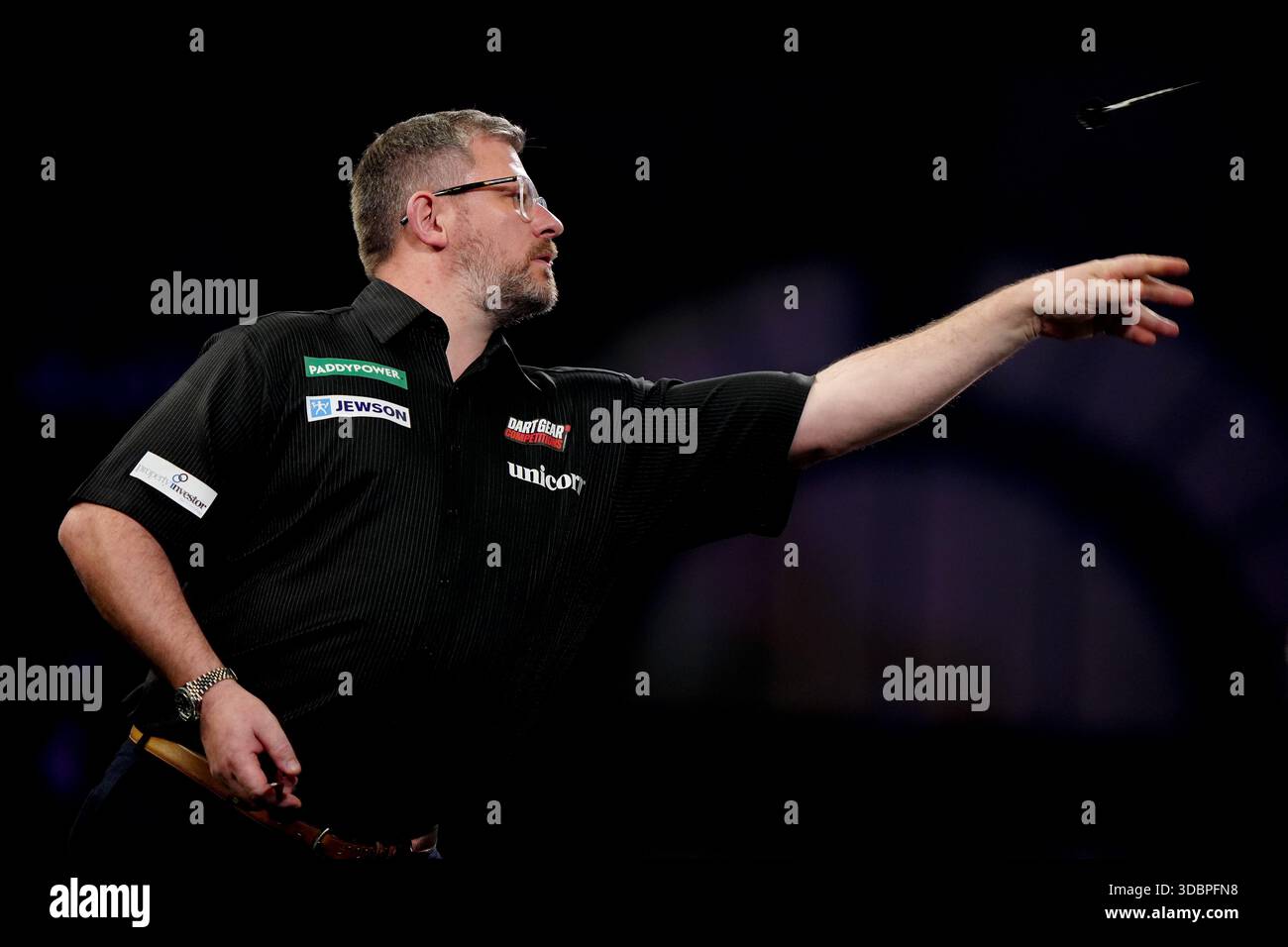 James Wade during his match against Ryusei Azemoto on day seven of the ...