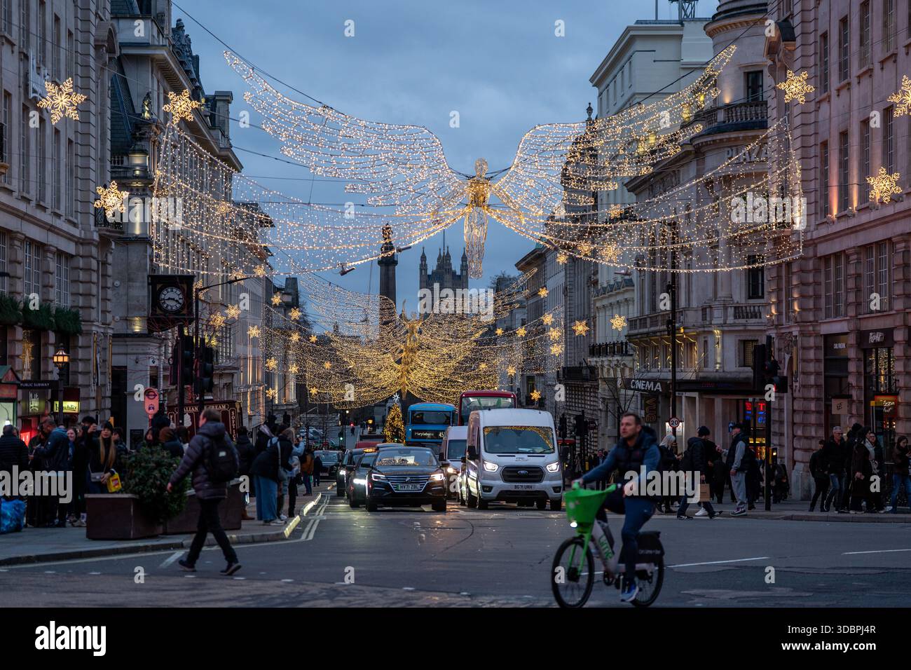 A general view showing the decorations at piccadilly circus on December ...