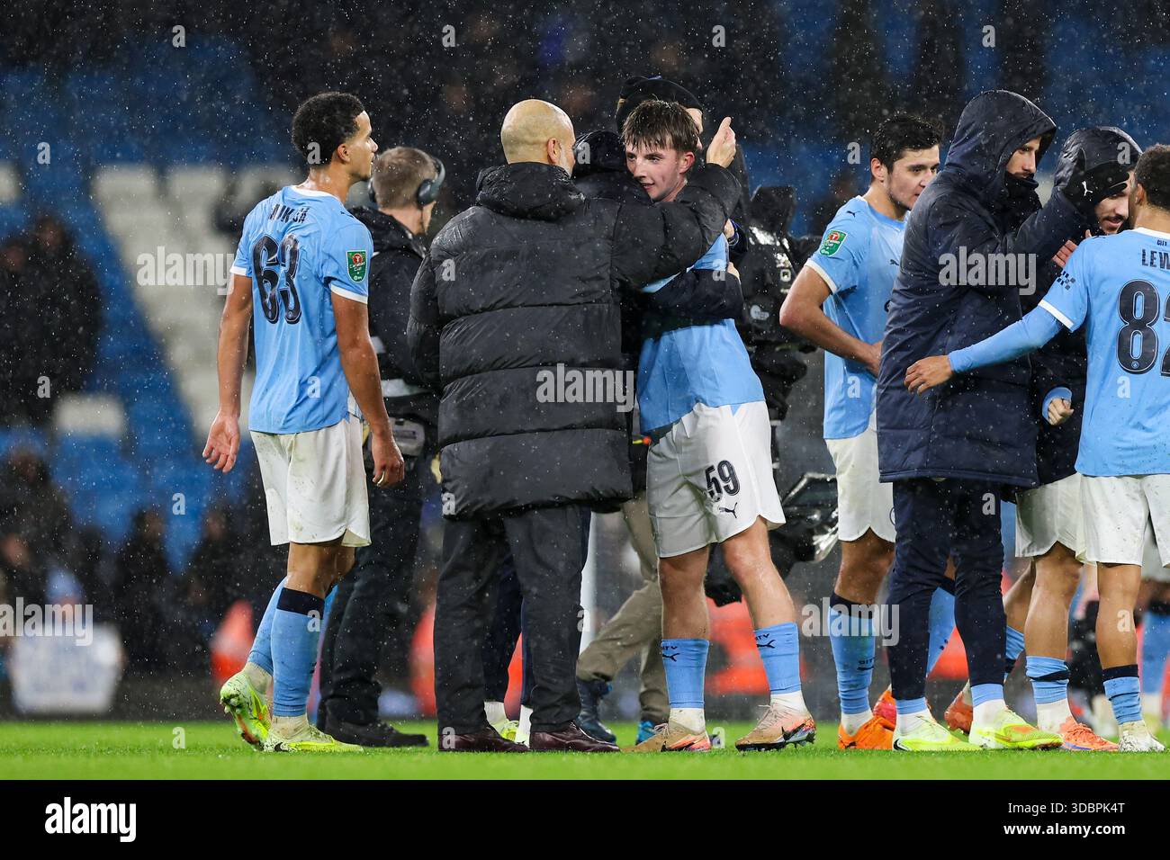 Manchester City Charlie Gray (59) celebrates winning with Manchester ...