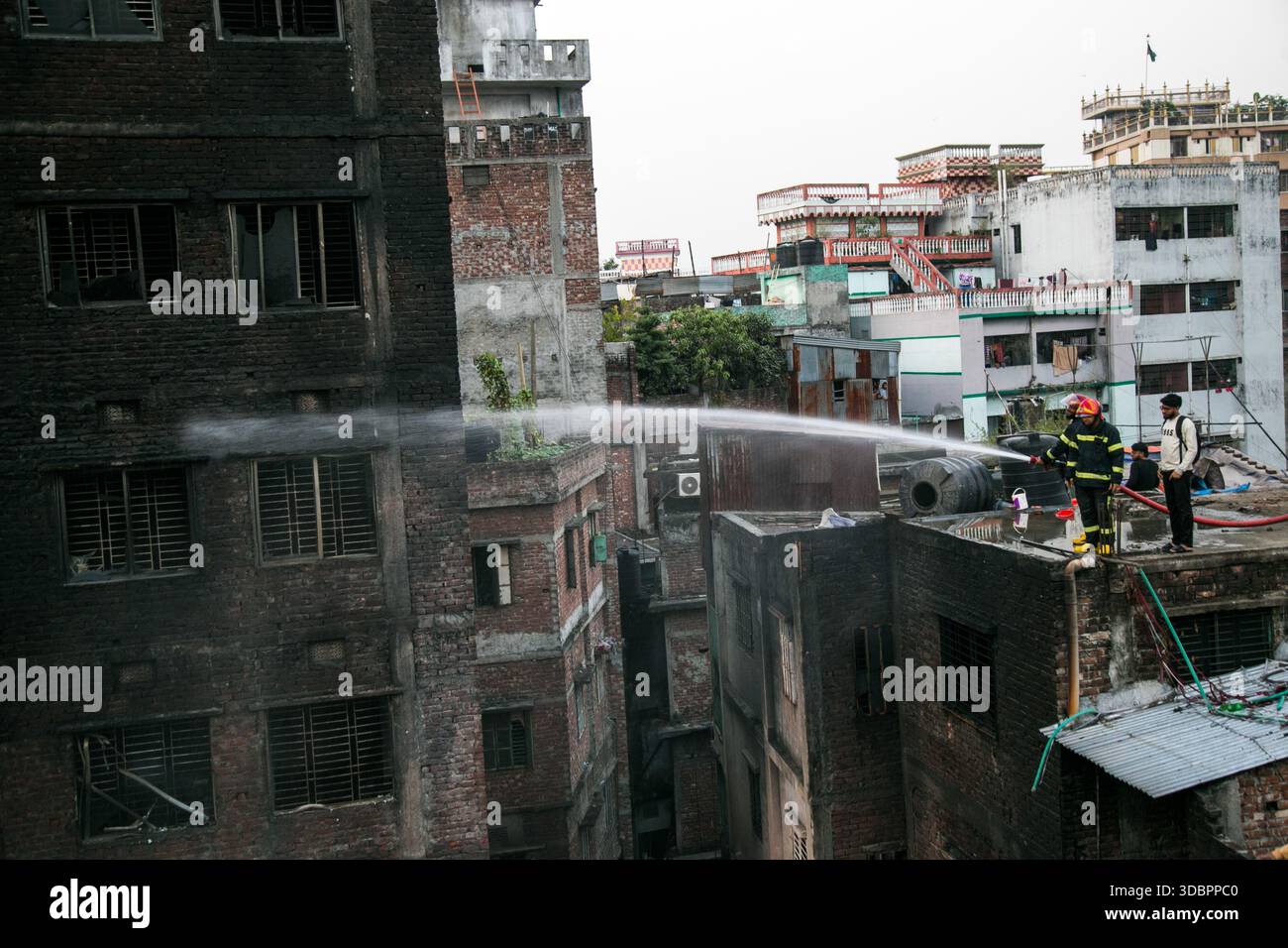 December 17, 2025, Dhaka, Dhaka, Bangladesh: A fire has broken out at a plastic factory in ...