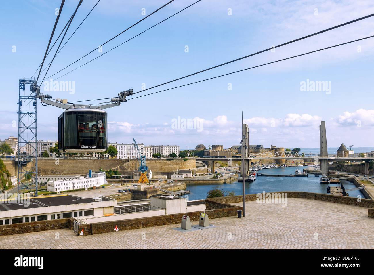 Telepherique gondola lift to the Atelier des Capucins cultural center ...