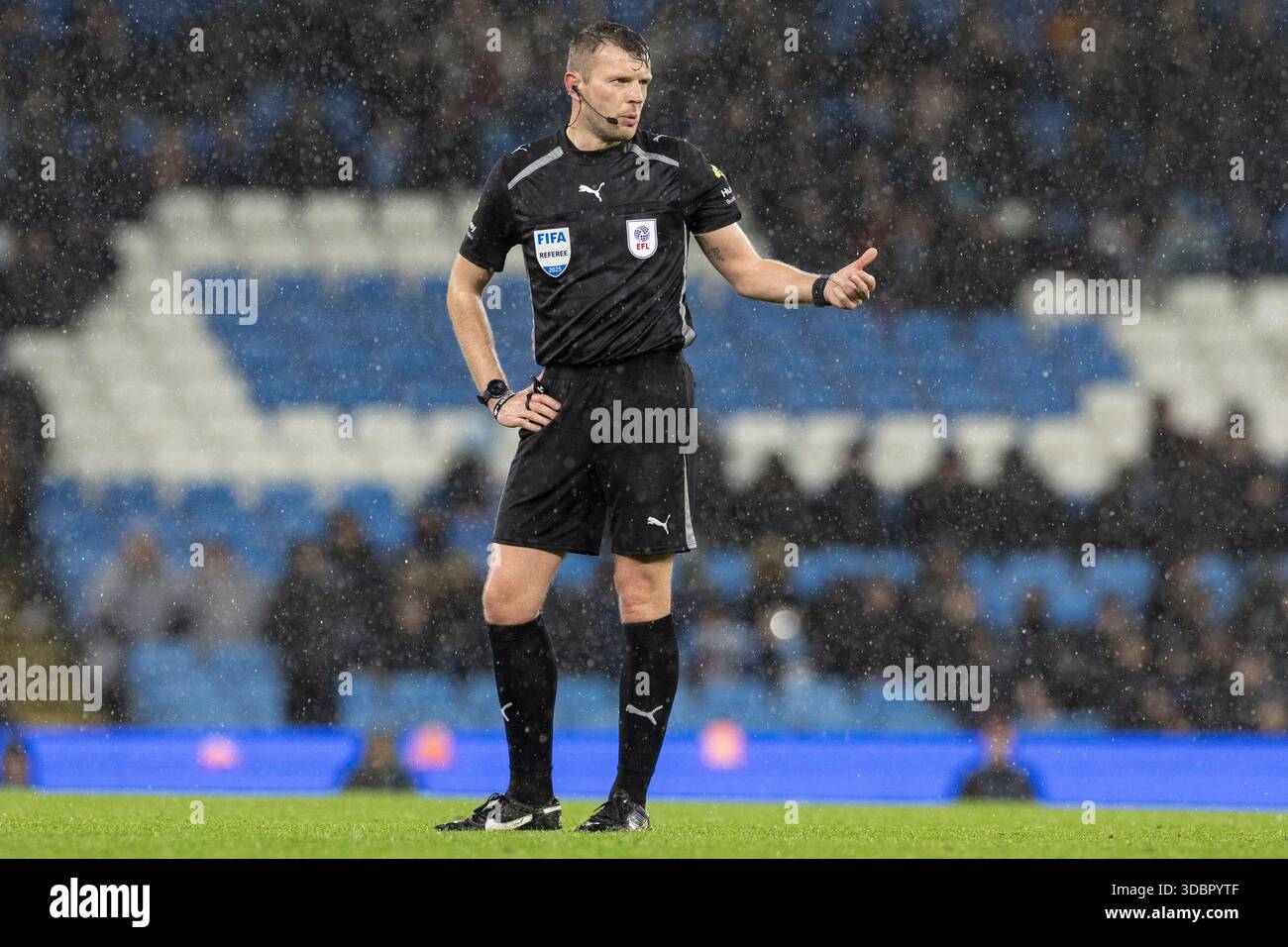 Referee, Sam Barrott during the Carabao Cup Quarter Final match between ...