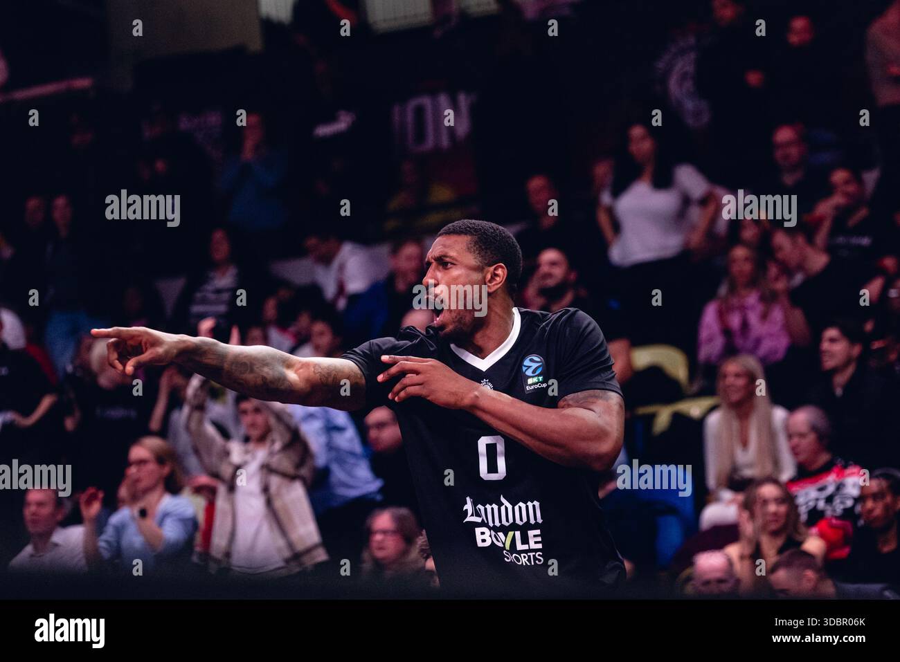 London, UK. 17 December, 2025. London Lions player Ovie Soko during BKT ...