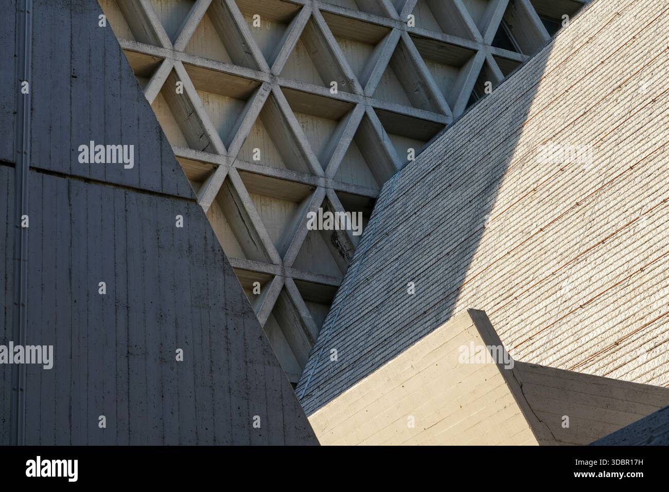 A striking triangular concrete grid pattern hi-res stock photography ...