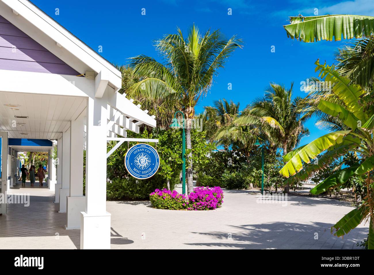 Stores and stores, private island Ocean Cay of the cruise line MSC ...