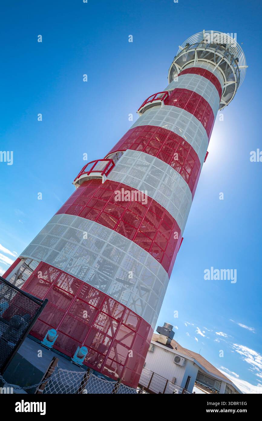 Lighthouse, Lighthouse, private island Ocean Cay of the cruise line MSC ...