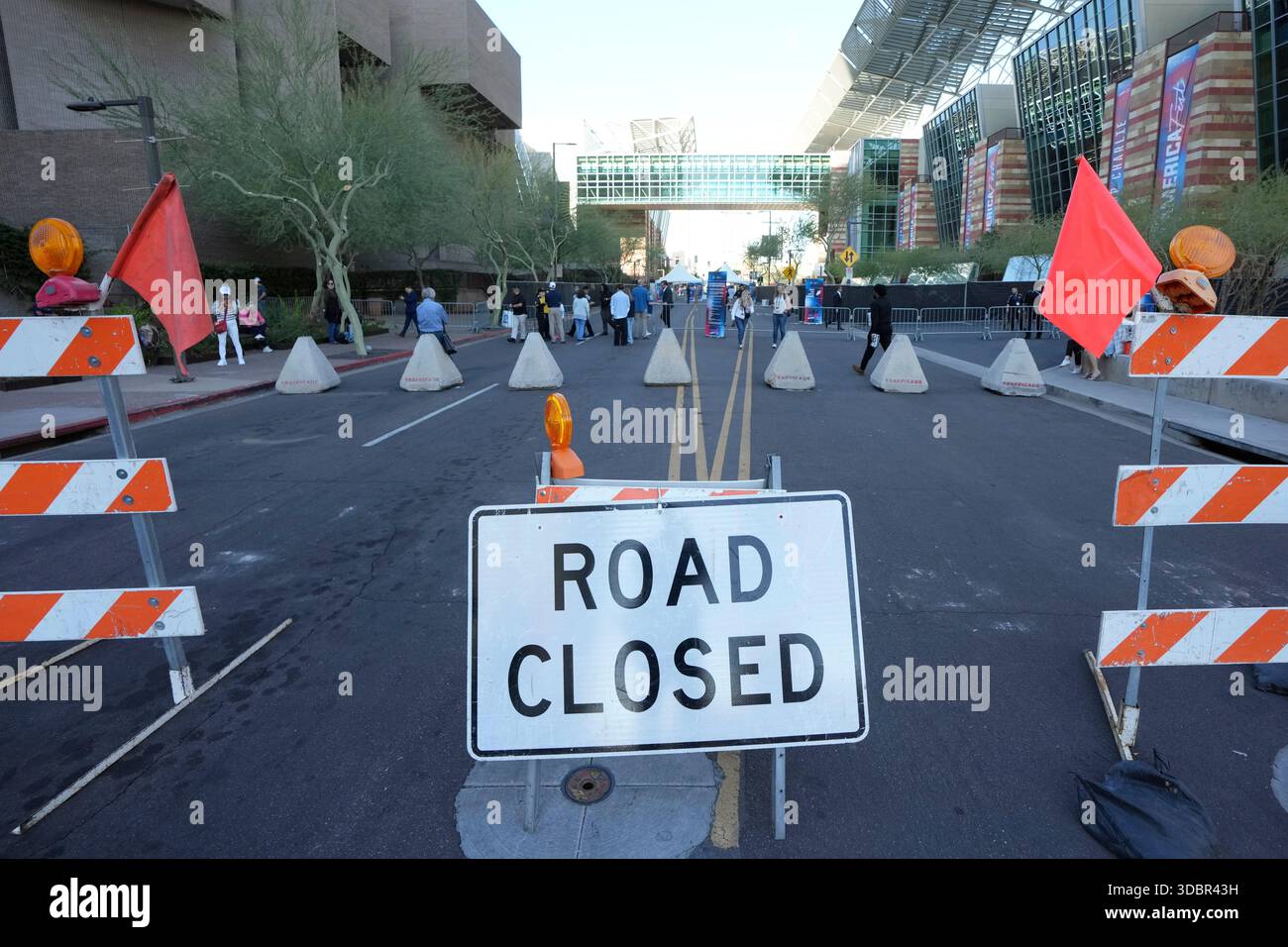 Heightened security has roads closed off at the Phoenix Convention ...
