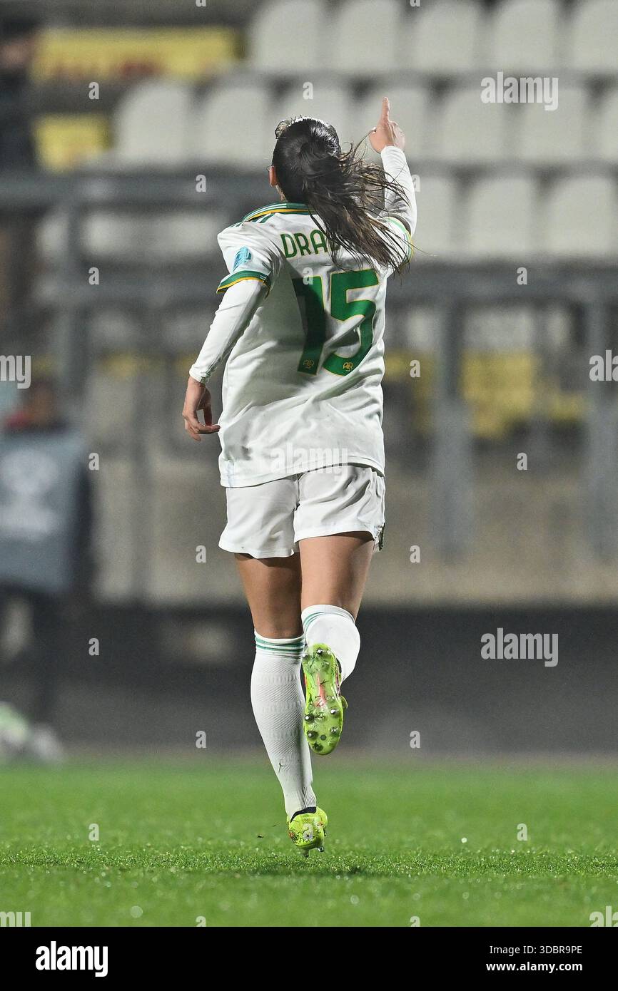 Giulia Dragoni of A.S. Roma Femminile celebrates after scoring the goal ...