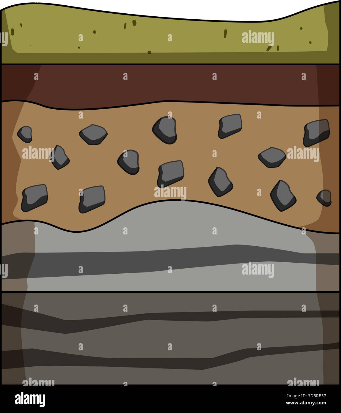 Rocks gravel sand earth Stock Vector Images - Alamy