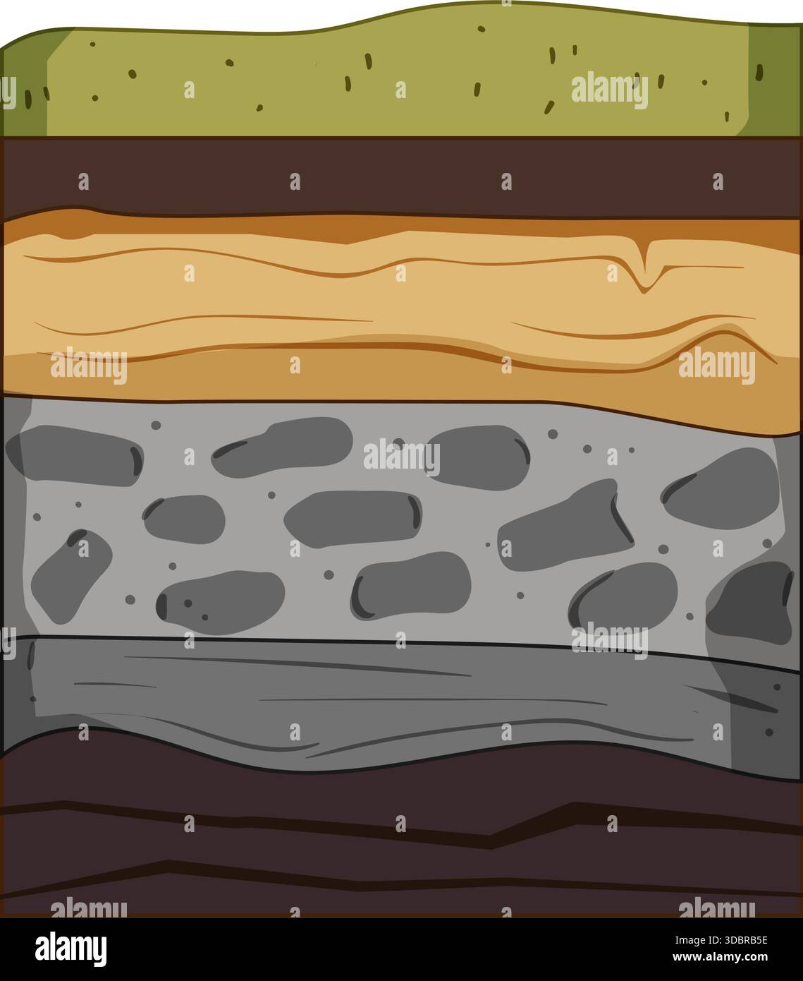 Layers of soil cross section bedrock hi-res stock photography and ...