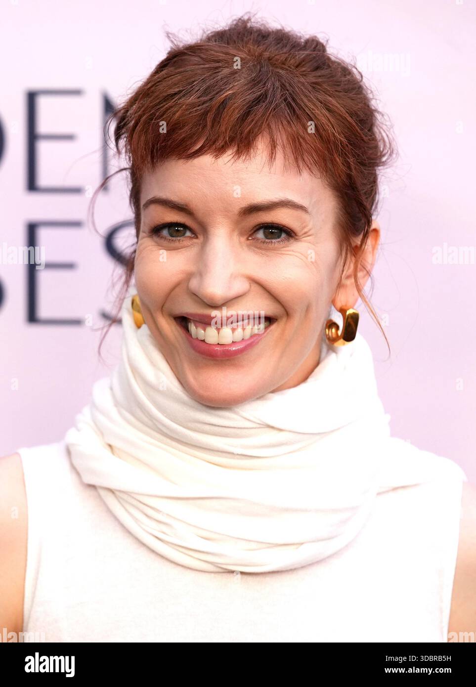 Actor Britt Lower arrives at the Golden Globes first-time nominee ...