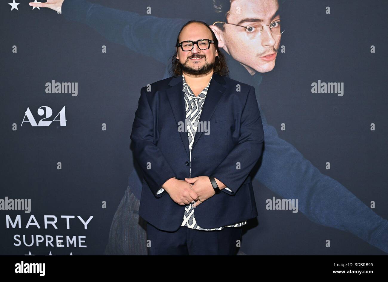 Stavros Halkias attends the premiere of "Marty Supreme" at Regal Times ...
