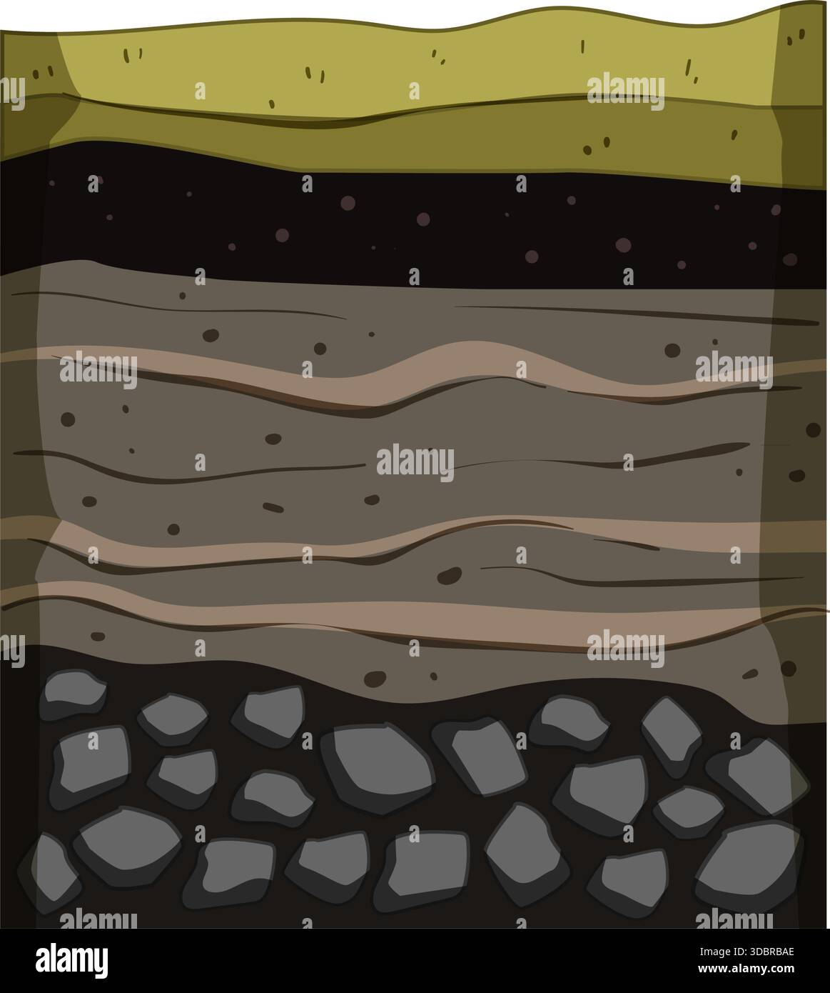 Soil profile illustration Stock Vector Images - Alamy