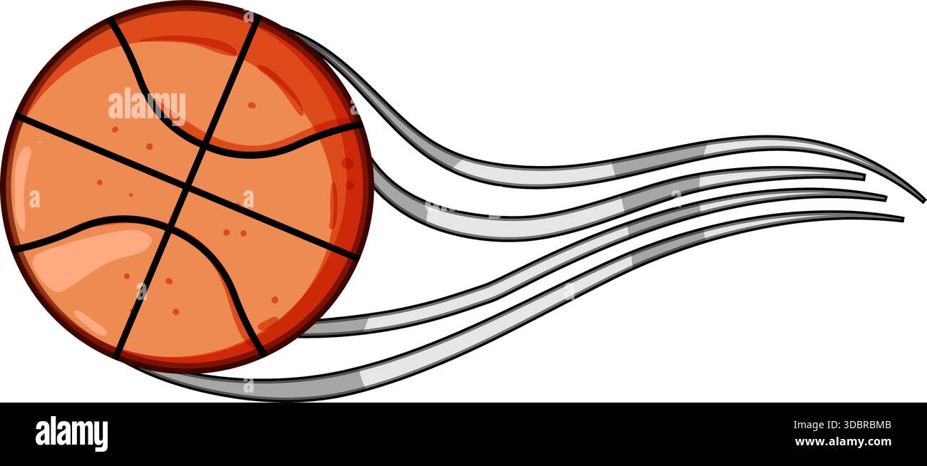 Basketball ball flying fast representing speed and action Stock Vector ...