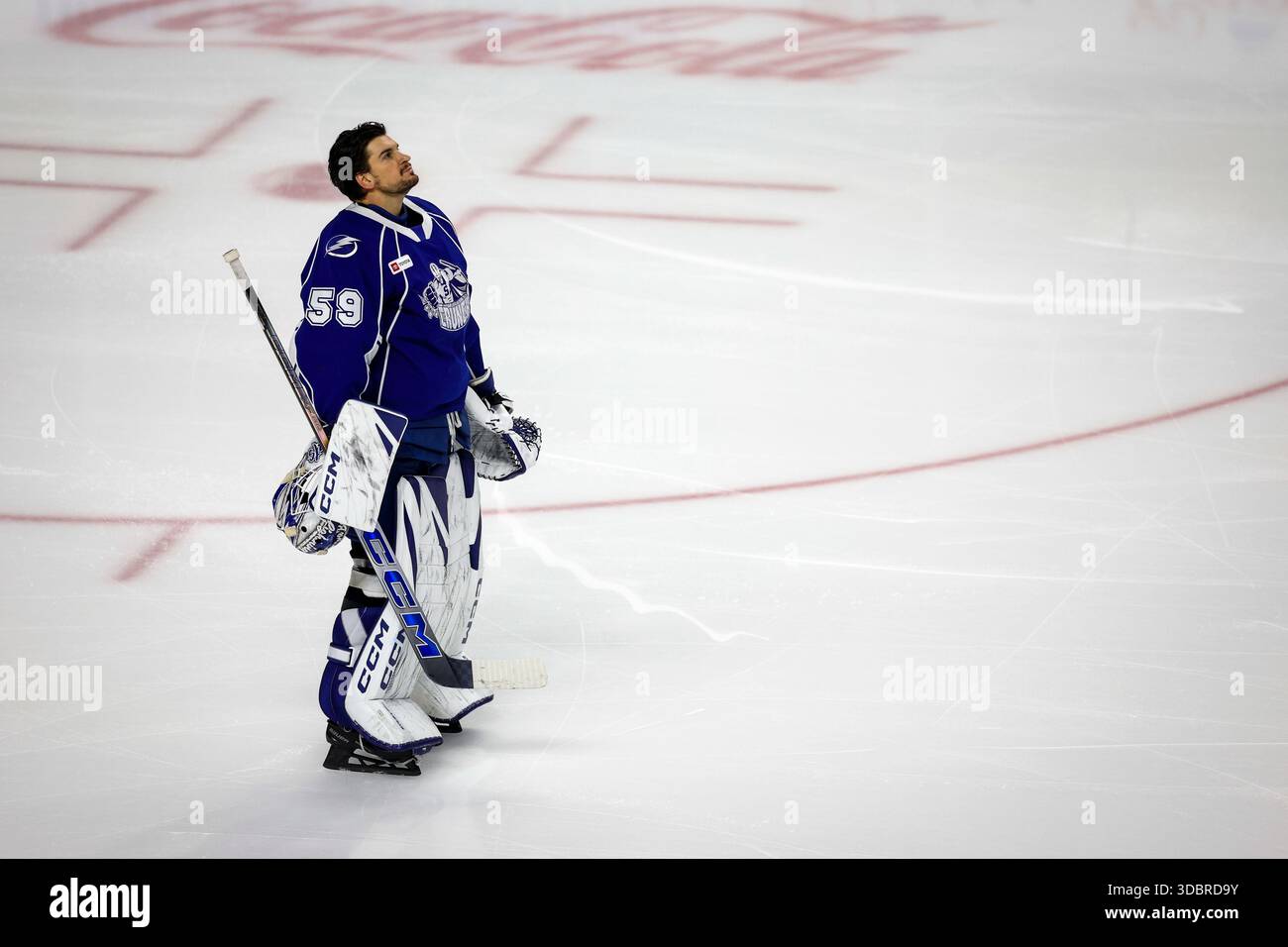 December 17, 2025: Syracuse Crunch goaltender Ryan Fanti (59) stands ...