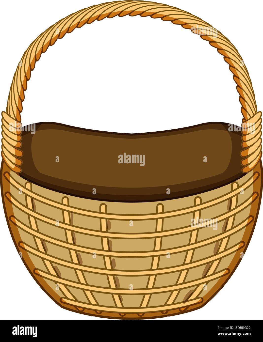 Wicker food gathering basket Stock Vector Images - Alamy