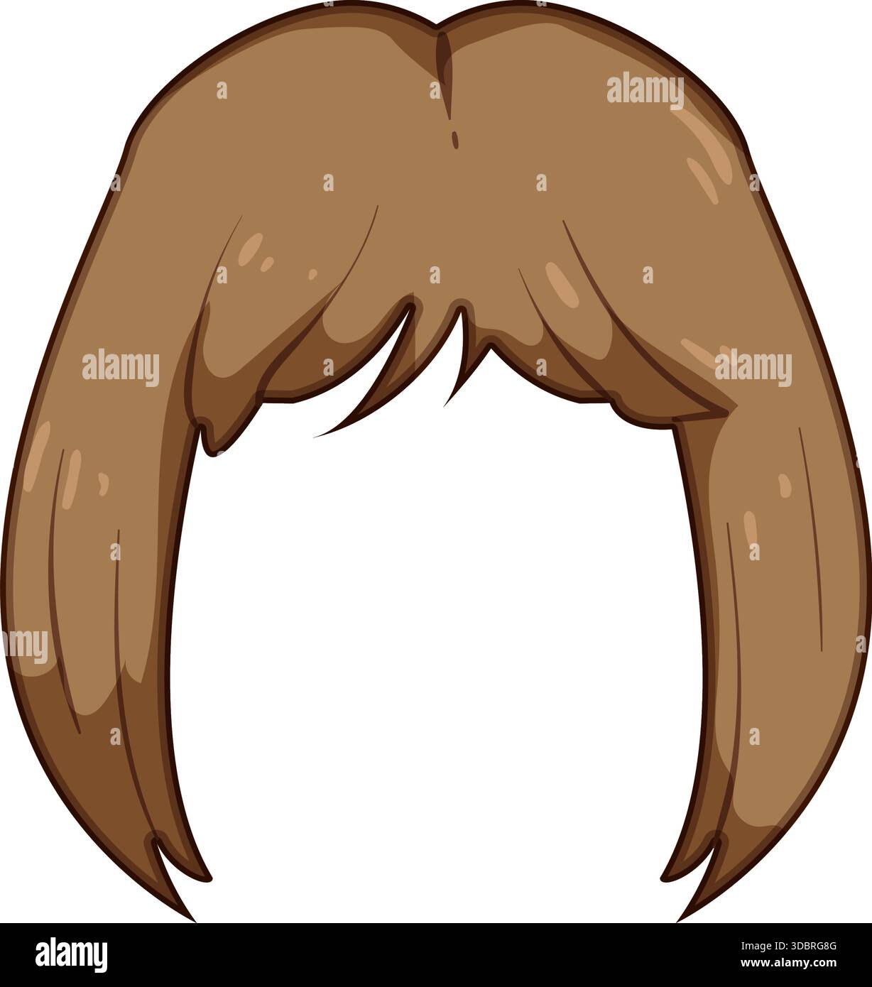 Female wig cartoon illustration clipping path Stock Vector Image & Art ...