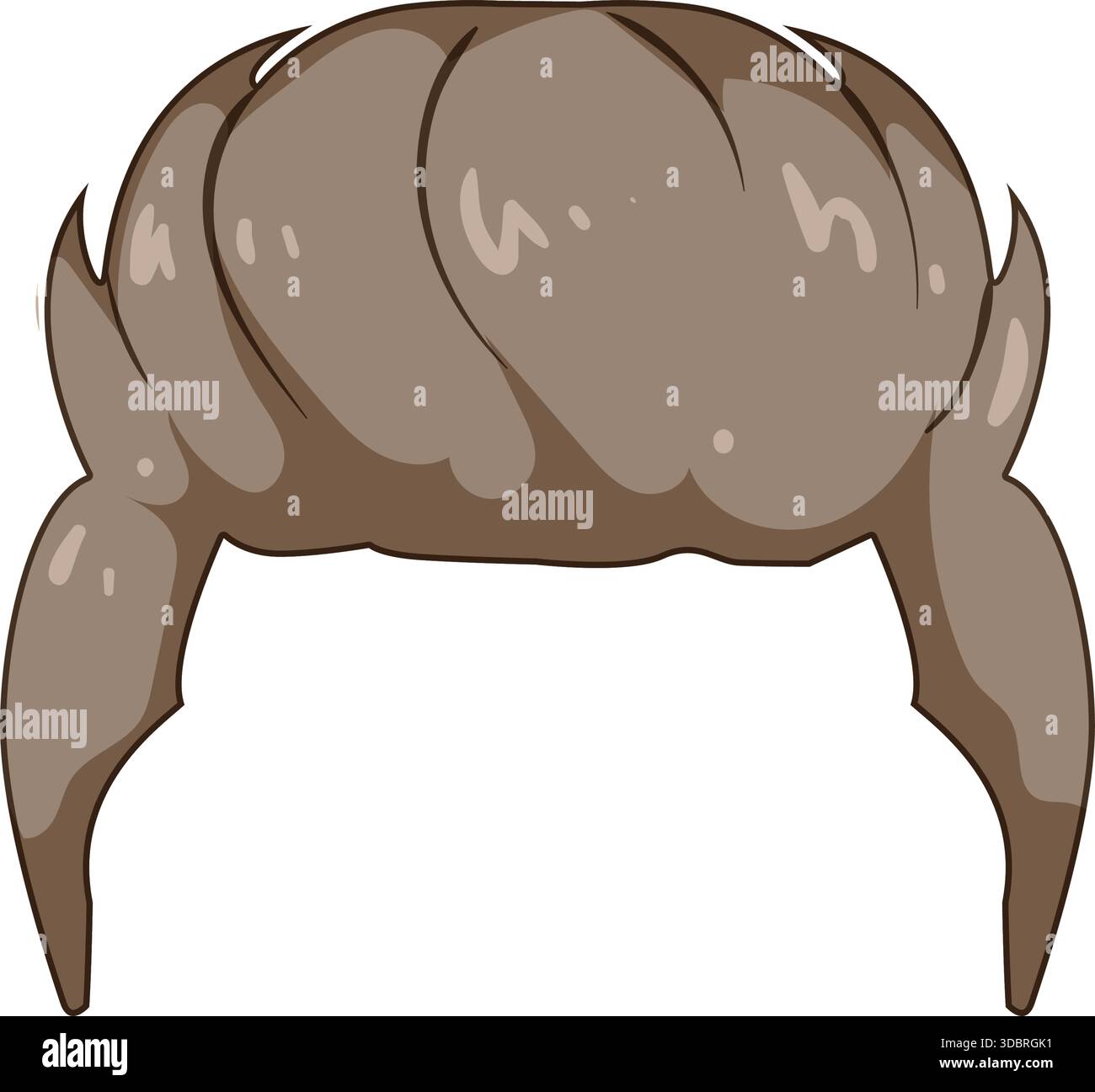 Brown male hairstyle for character customization Stock Vector Image ...