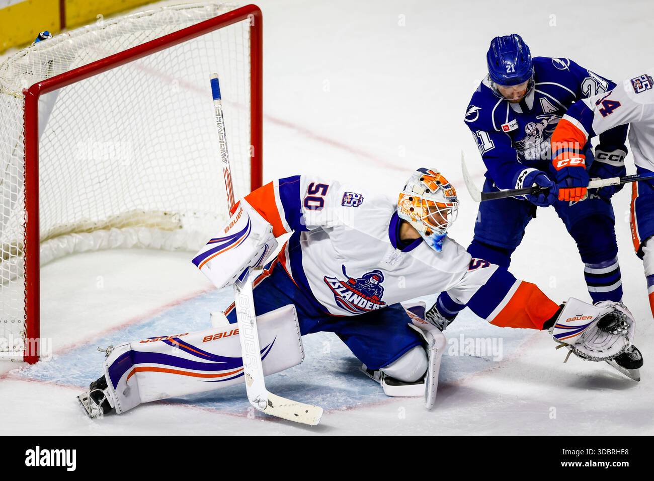 December 17, 2025: Bridgeport Islanders goaltender Henrik Tikkanen (50 ...
