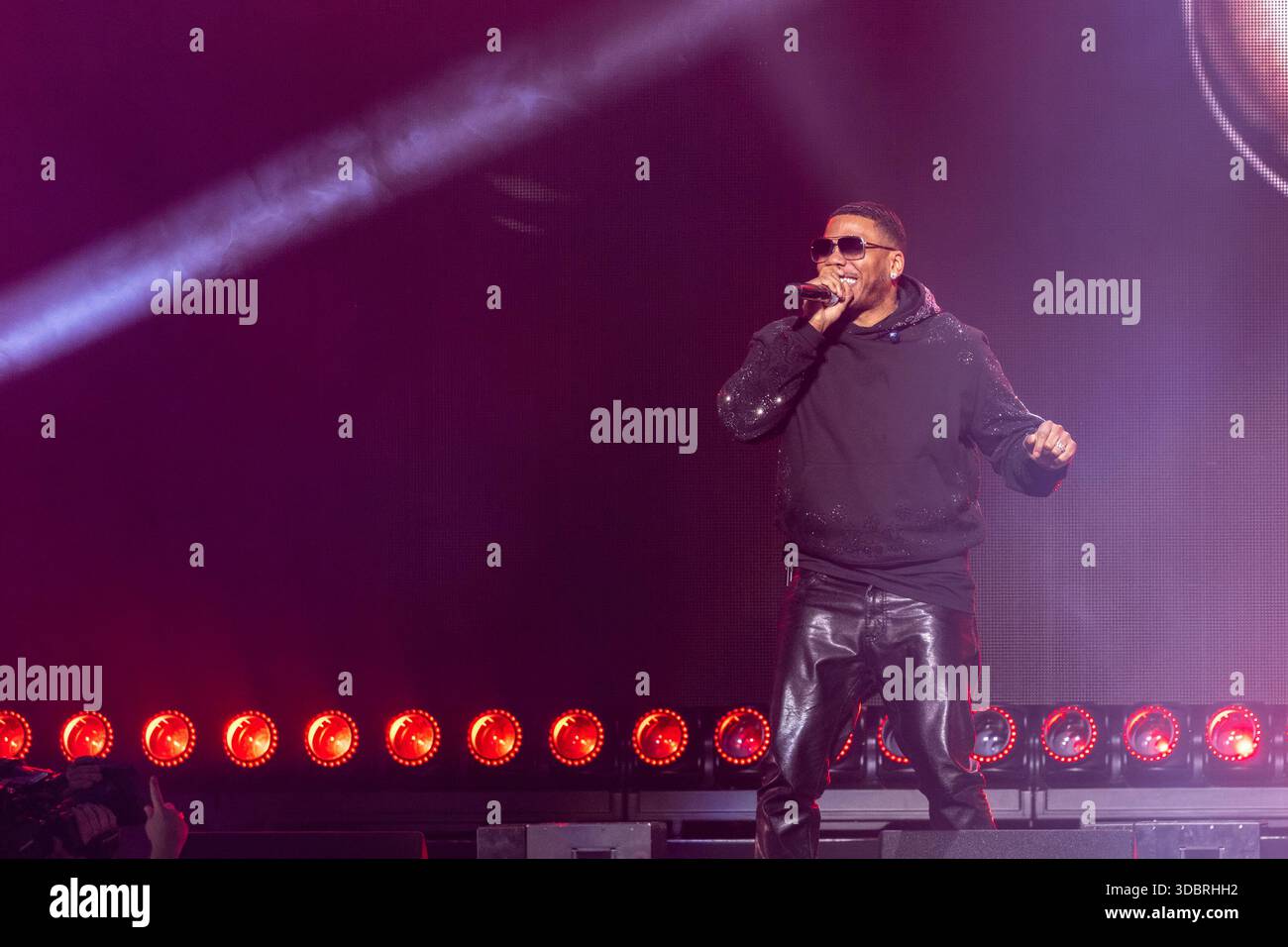 Rapper Nelly (Cornell Haynes Jr.) during the iHeartRadio HOT 99.5's ...
