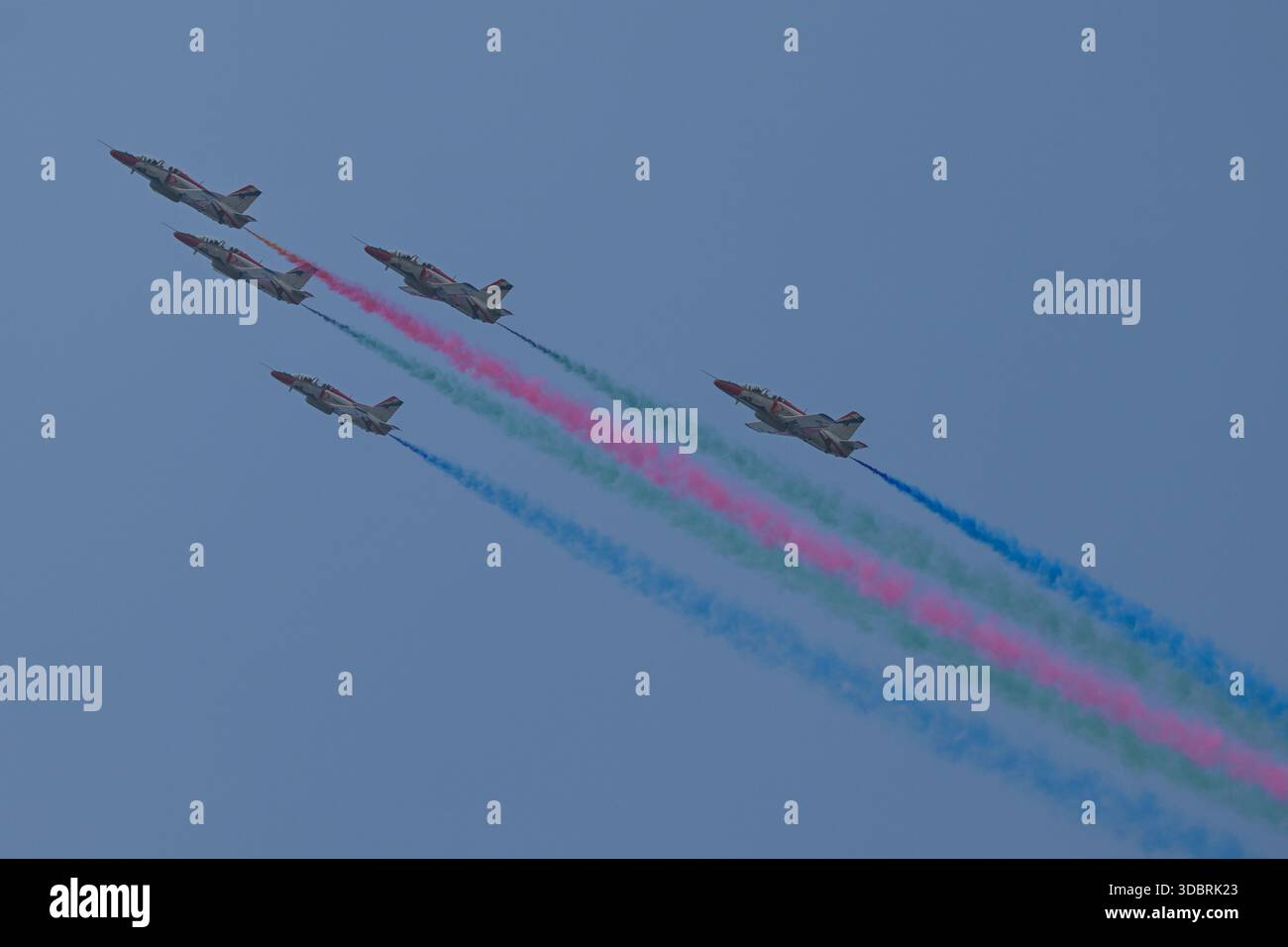 Bangladeshi 's Air Force aerobatic display team performs during ...