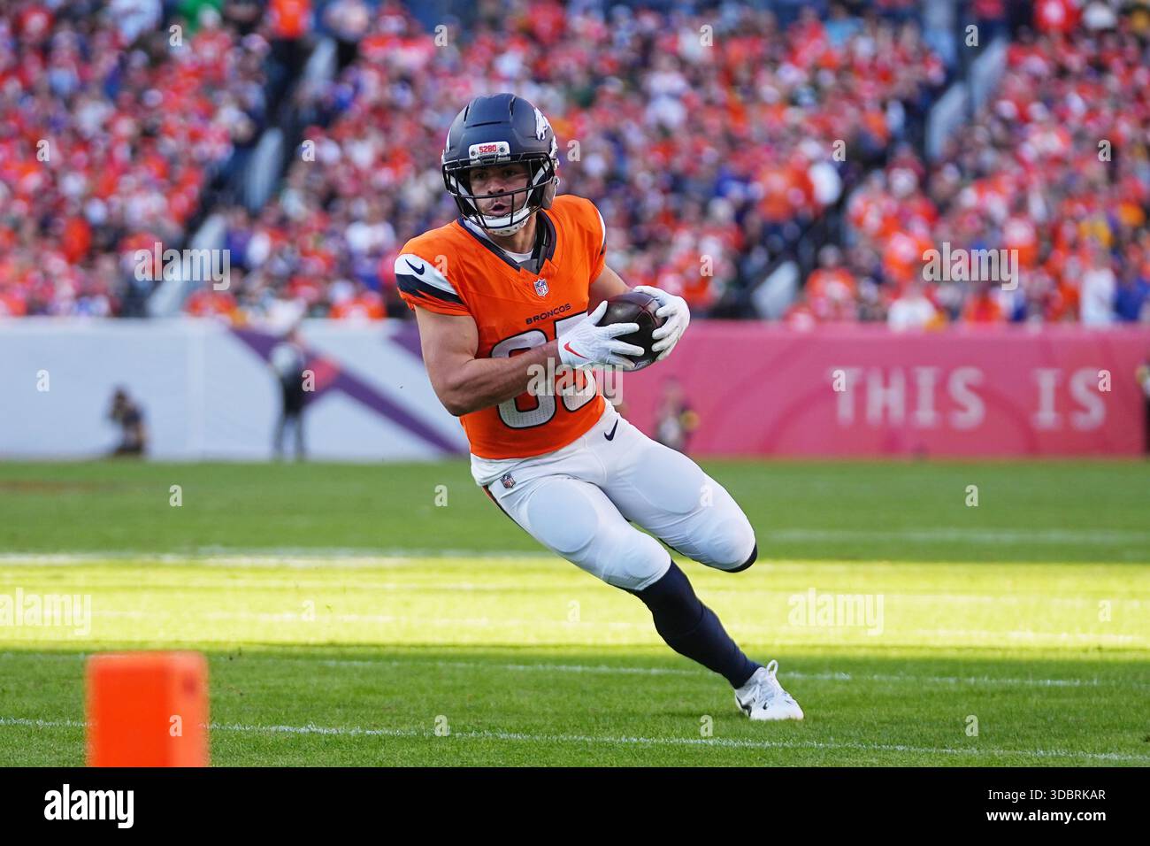 Denver Broncos wide receiver Michael Bandy (83) scores touchdown ...