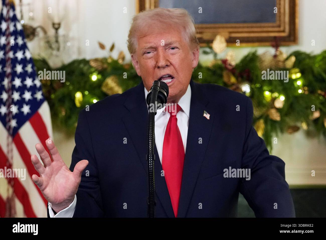 President Donald Trump speaks during an address to the nation from the ...