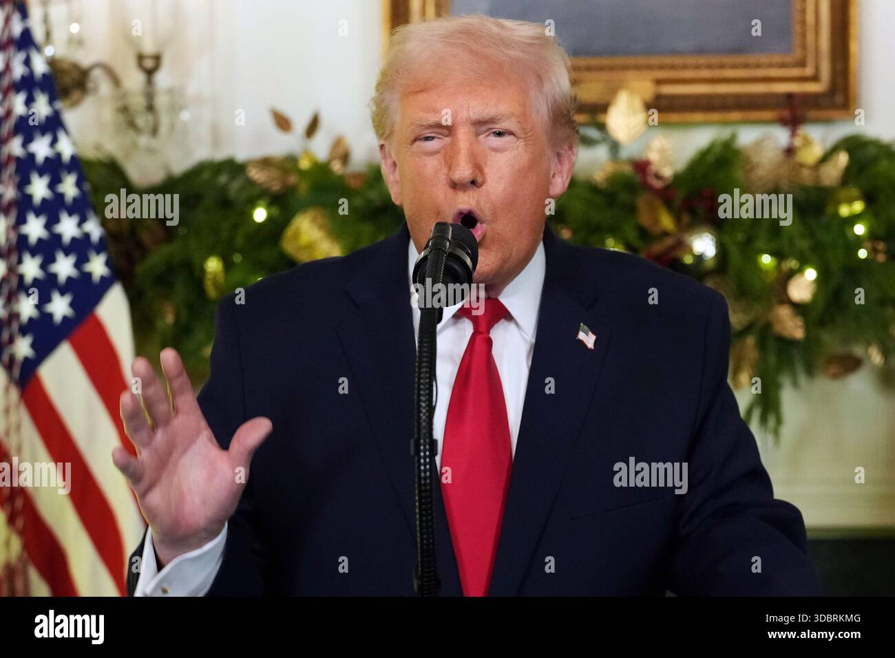 President Donald Trump speaks during an address to the nation from the ...