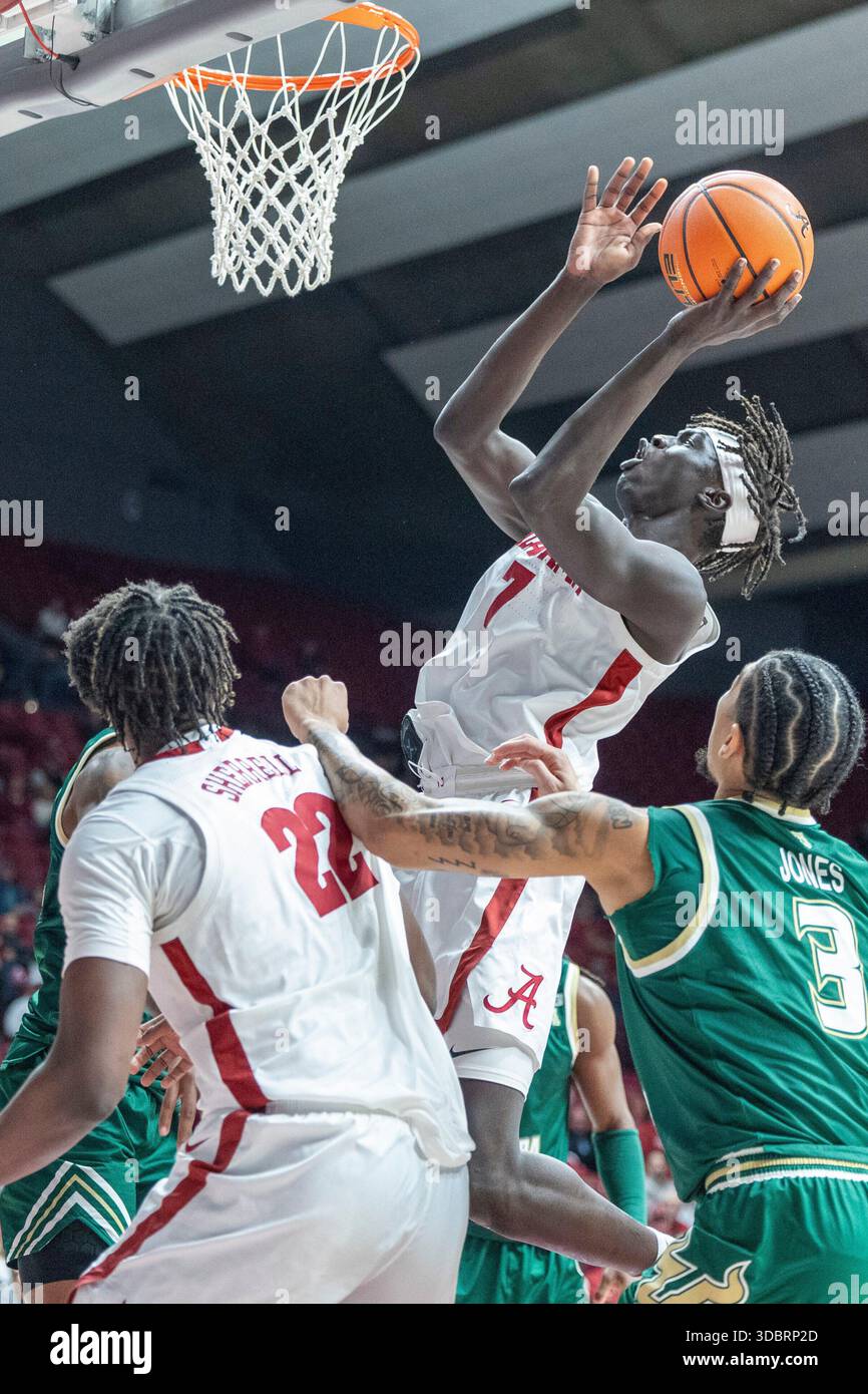 Alabama forward Taylor Bol Bowen (7) shoots against South Florida ...