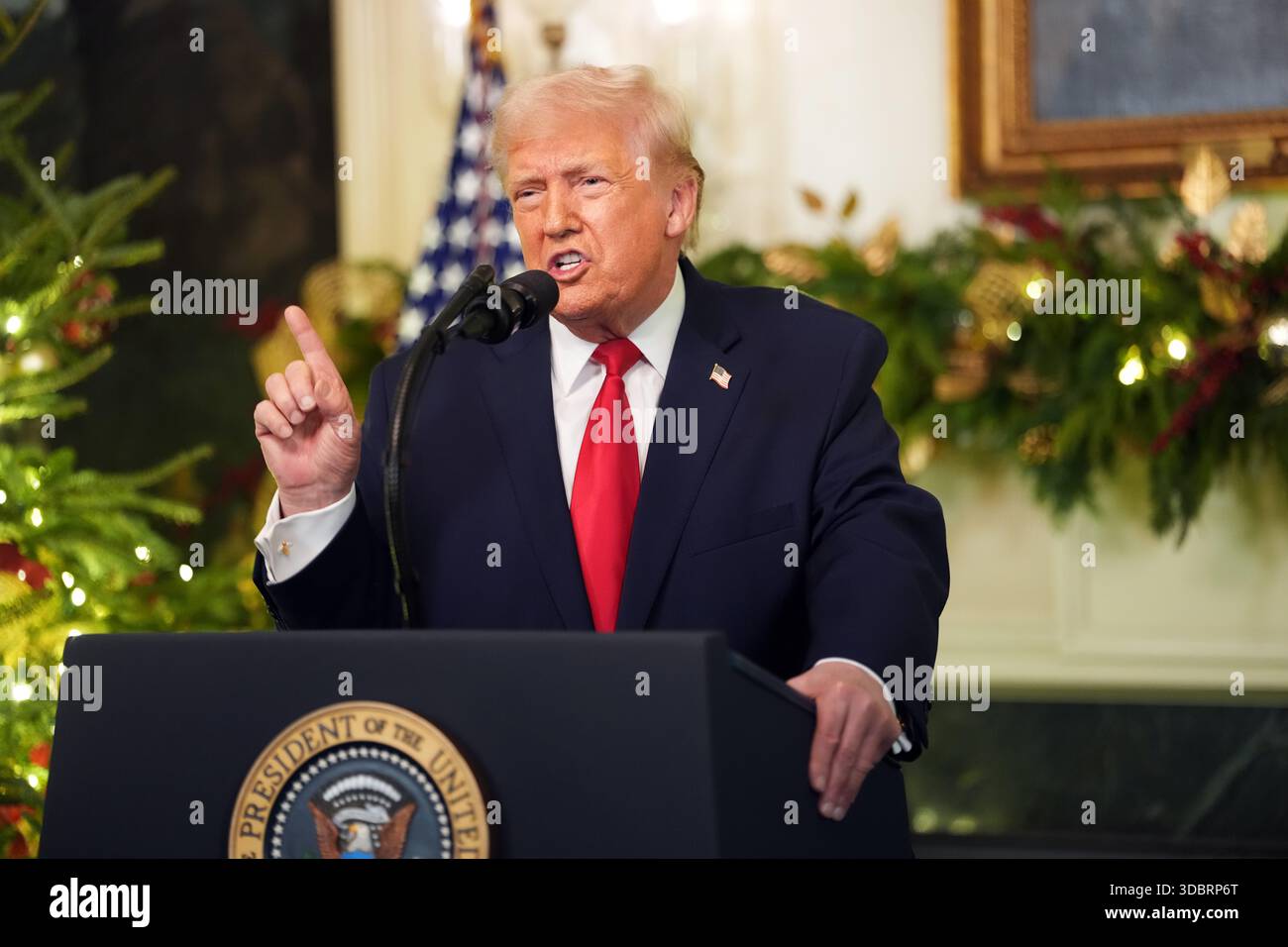 President Donald Trump delivers an address to the Nation from the ...