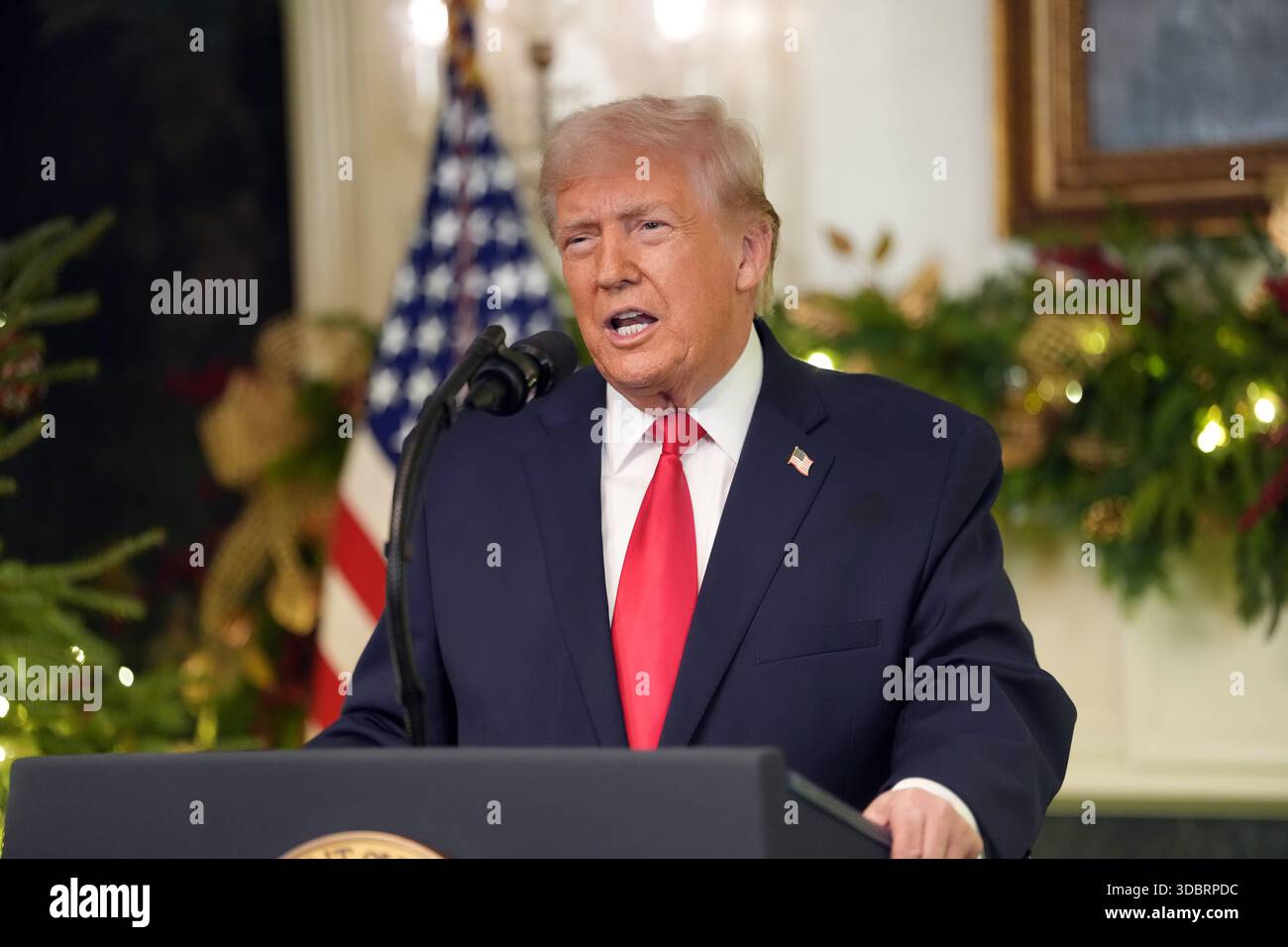 President Donald Trump delivers an address to the Nation from the ...