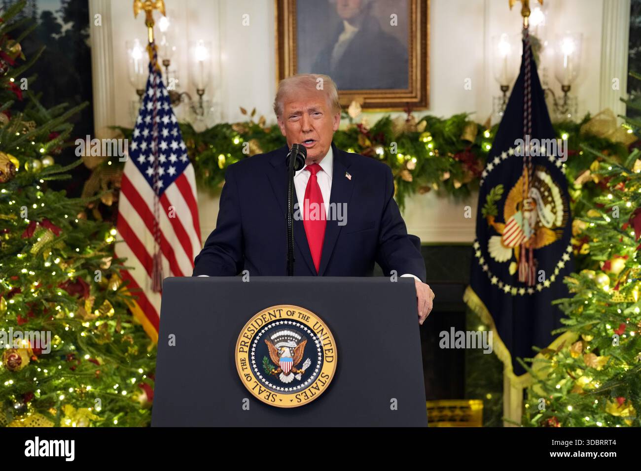 President Donald Trump delivers an address to the Nation from the ...