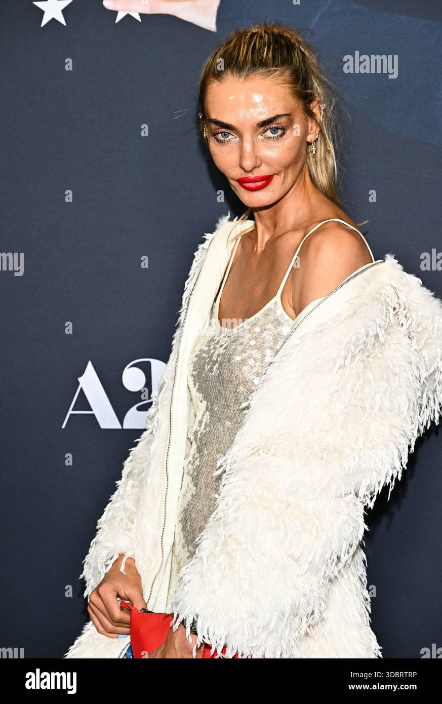 Alina Baikova attends the premiere of "Marty Supreme" at Regal Times ...