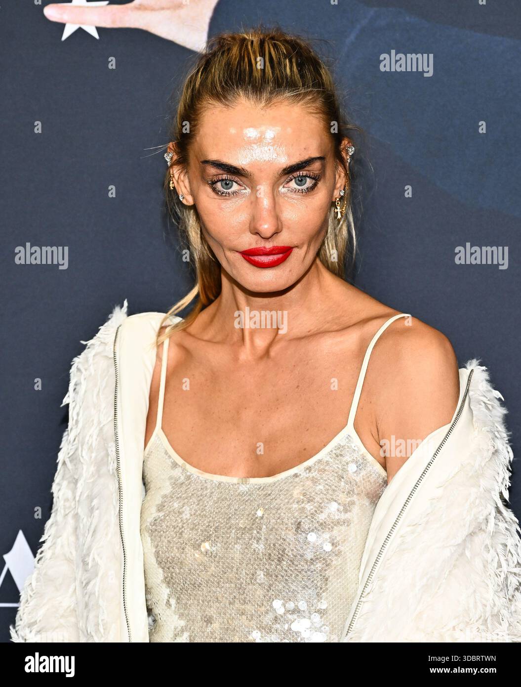 Alina Baikova attends the premiere of "Marty Supreme" at Regal Times ...