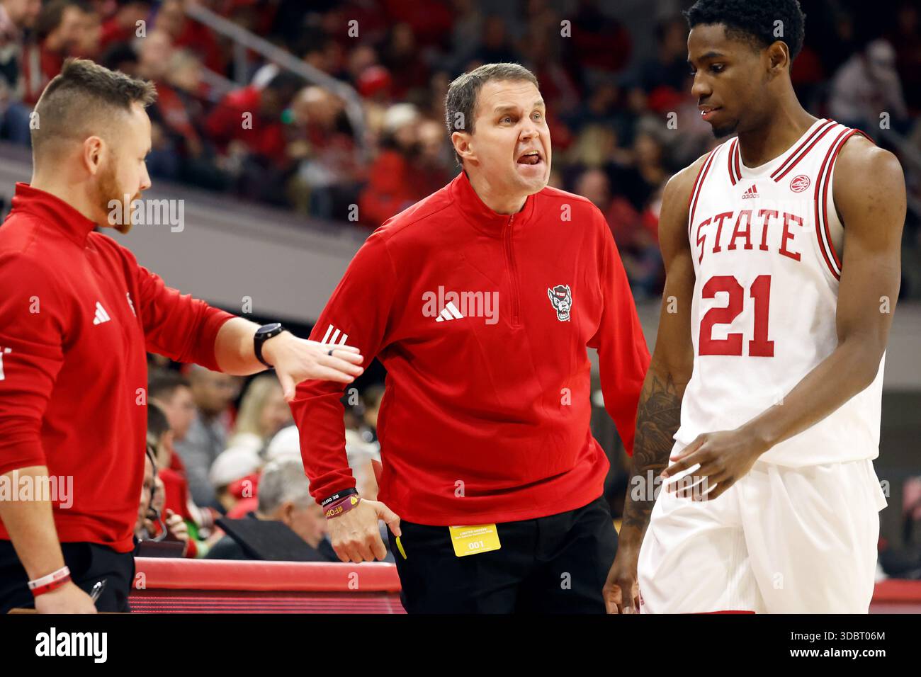 North Carolina State head coach Will Wade motivates Terrance Arceneaux ...